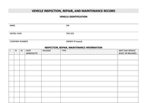 Semi Truck Maintenance Log