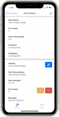 Fleet Parts Inventory Management Software
